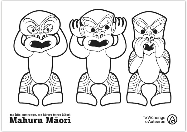 Maori Colouring Reo Whakatauki Sketch Coloring Page
